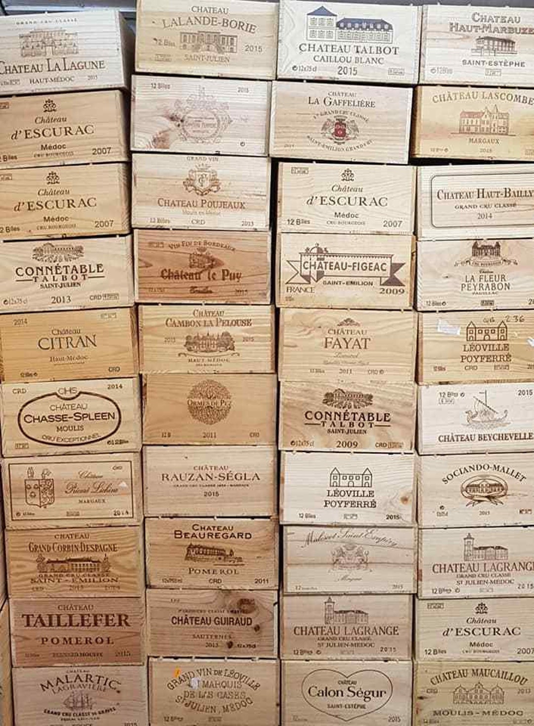 1 X 12 Bottle Size - Traditional FRENCH WOODEN WINE Box / Crate ...