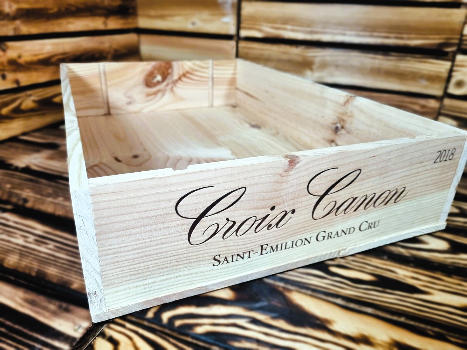 5 X Half Sized Traditional Flat / Tray FRENCH WOODEN WINE Box / Crate ...