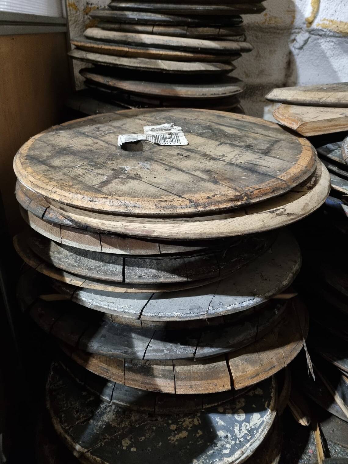 Bourbon Barrel Head, Lid, Top, Barrel Wood, Cask End Whiskey Wine ...
