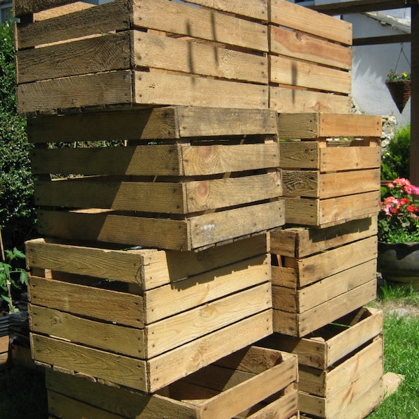 Wooden Apple Crates - Etsy