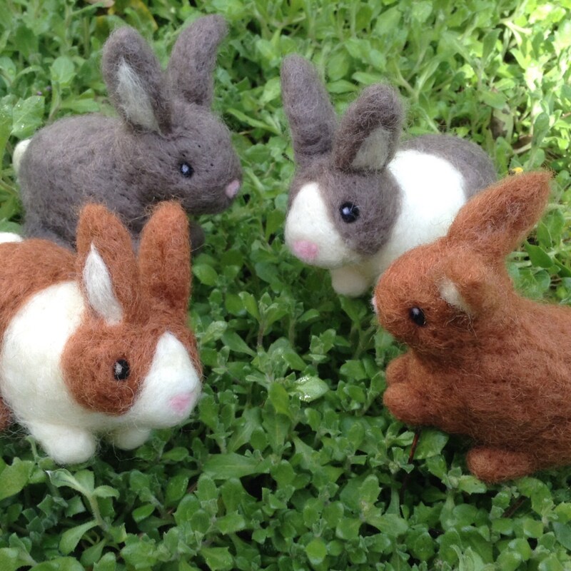 Needle Felted Rabbit - Etsy