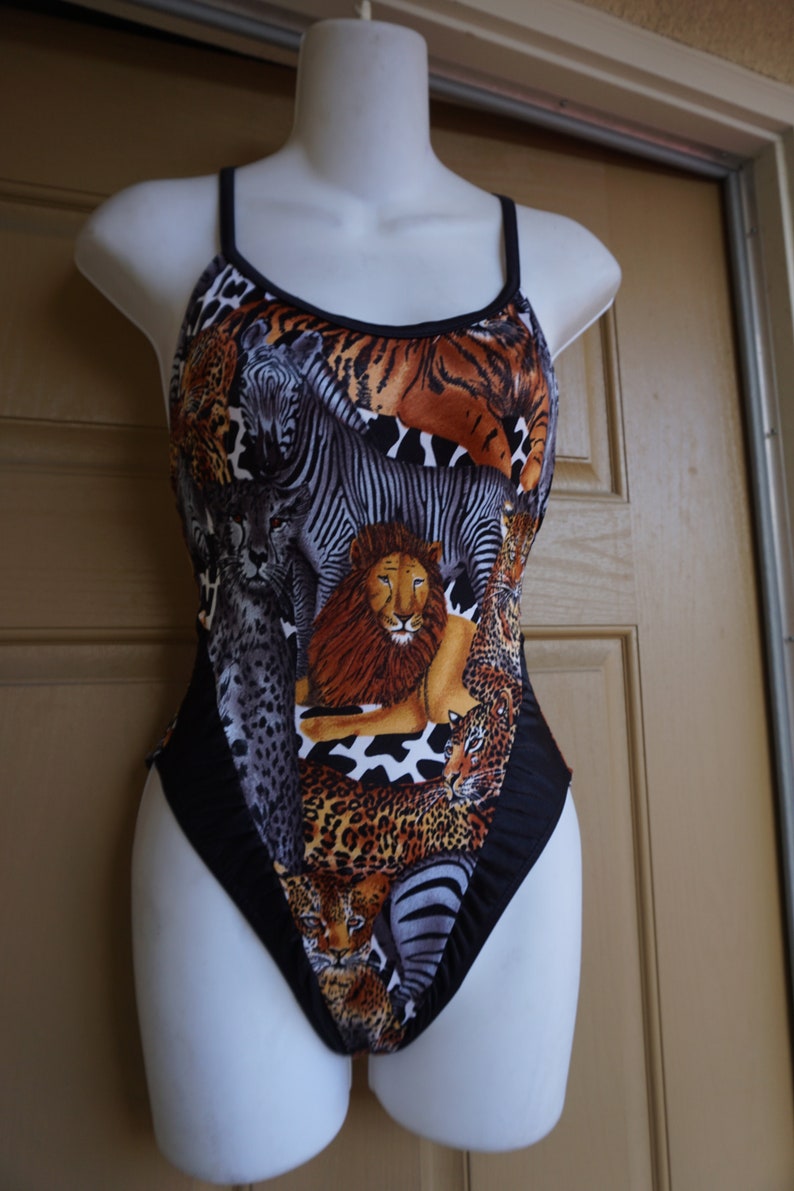 Animal Jungle Cheetah Lion Zebra Tiger Print Bathing Suit Swim - Etsy