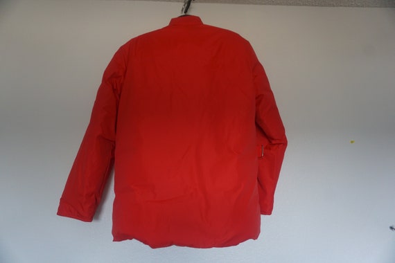 Vintage Red down filled feather jacket coat mens size… - Gem