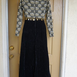 70s Velvet Maxi Dress 1970s Bernie Bee - Etsy