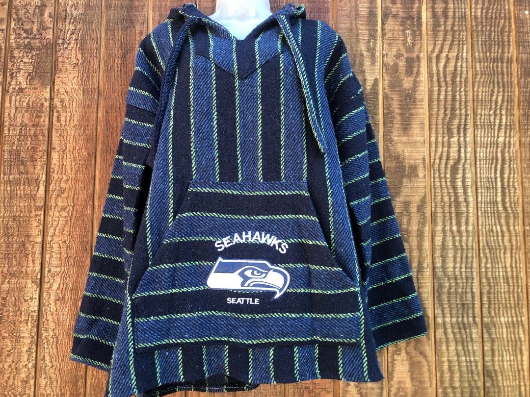 Seattle Seahawks Surfer Baja Pullover Hoodie Striped Stripes Extra ...