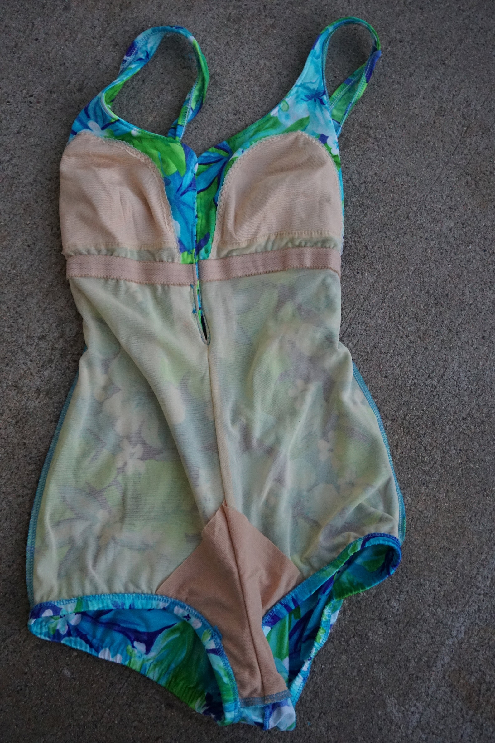 70s Vintage Tropical Bathing / Swim Suit One Piece Swimsuit | Etsy