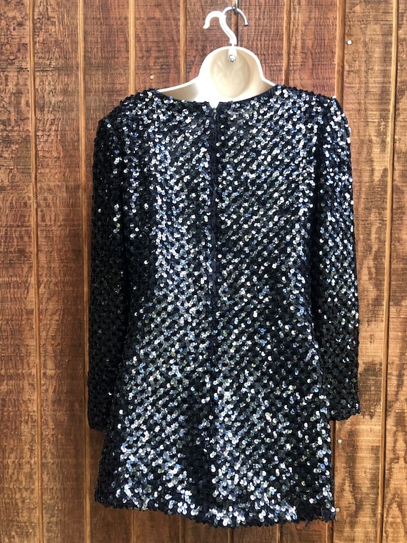 Lucie Ann Designer sparkly Vintage 1990s black sequin… - Gem