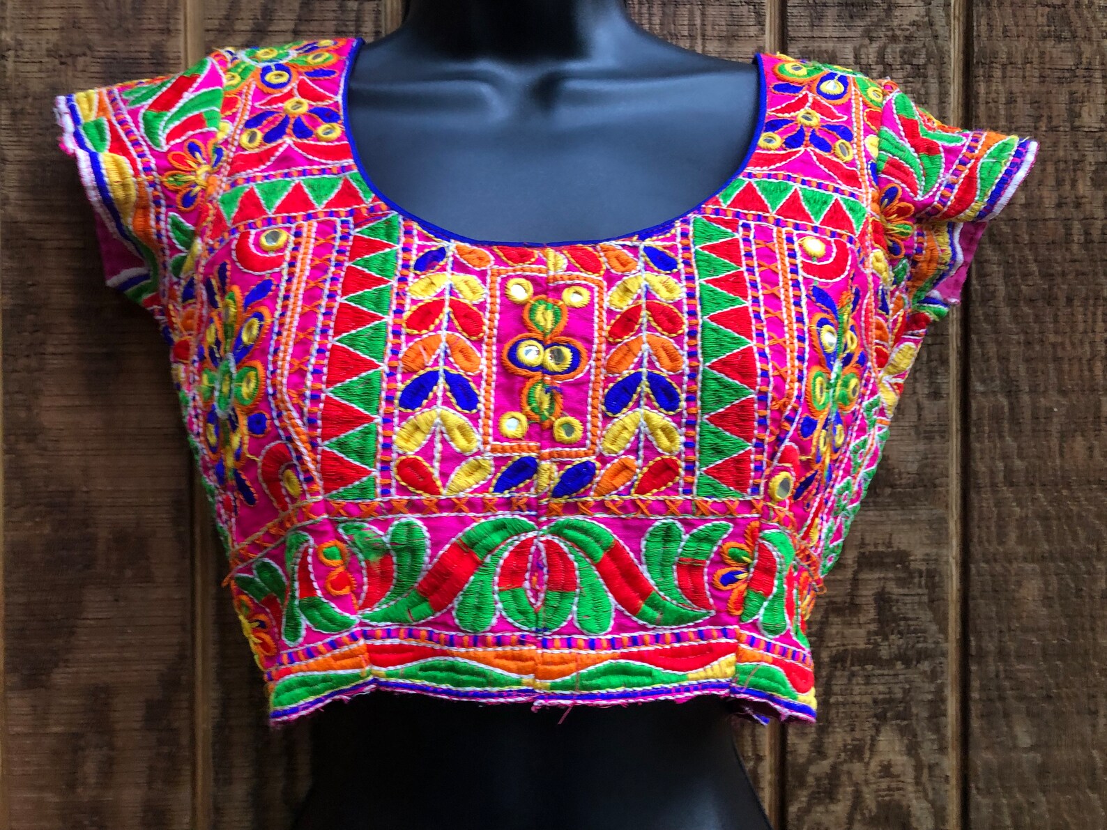Beautiful Embroidered Top India Indian Bollywood Half Top Belly Shirt ...