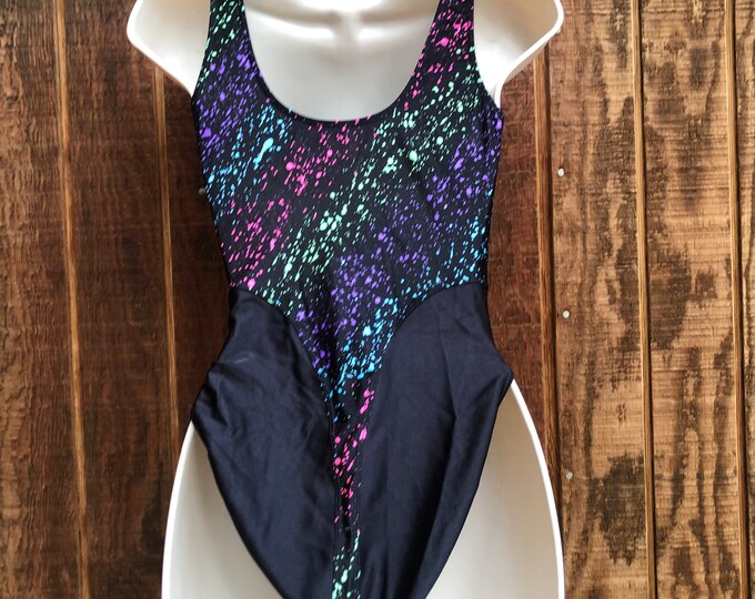 Vintage 1990s Leotard 90s Exercise Workout Wear Dance Medium Tank ...