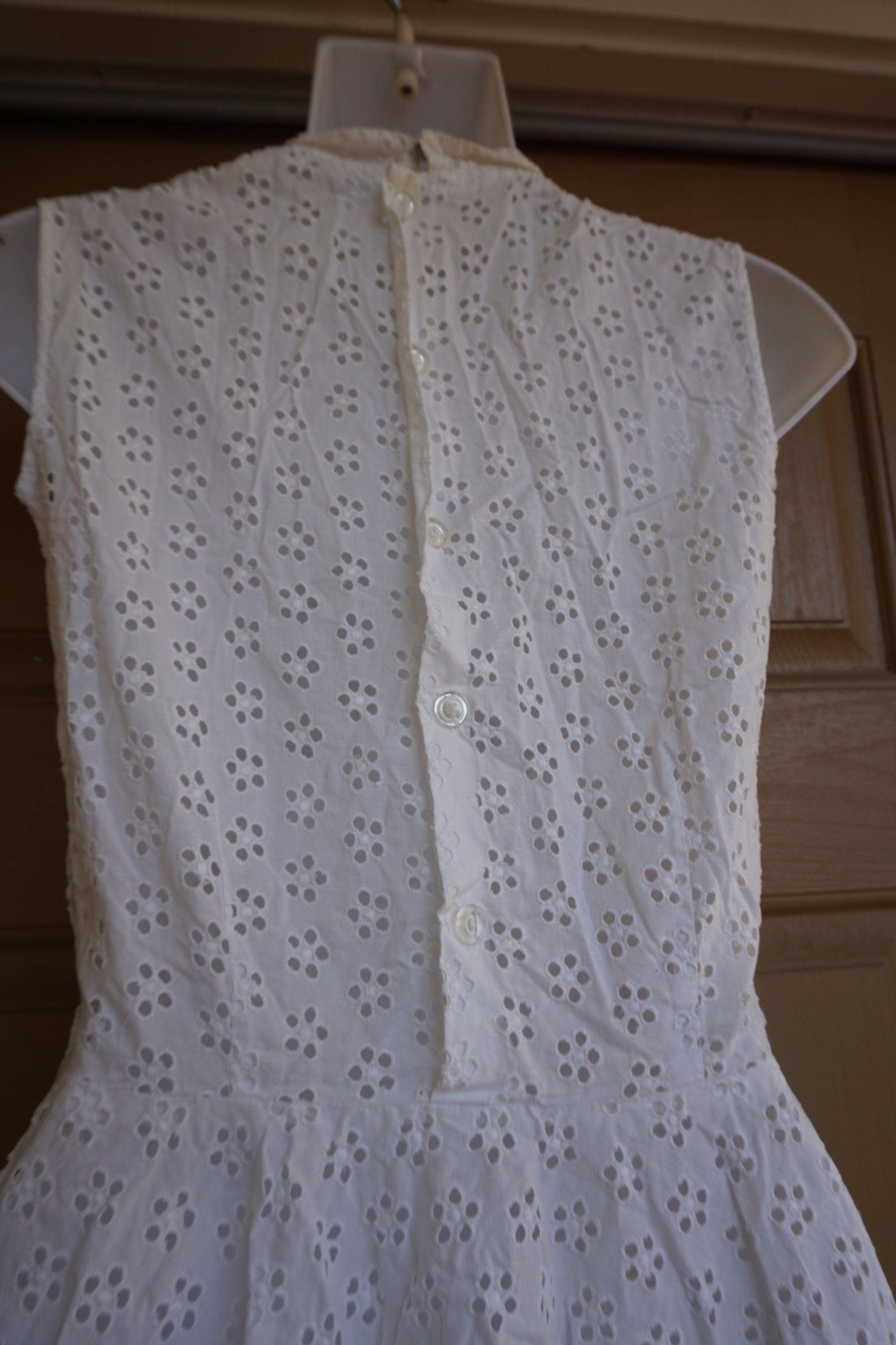 Vintage 1950s white day dress mid century side metal zipper | Etsy