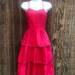 1980s Layered Red Dress Sequined Trim by Mustard Seed Size 9/10 80s - Etsy