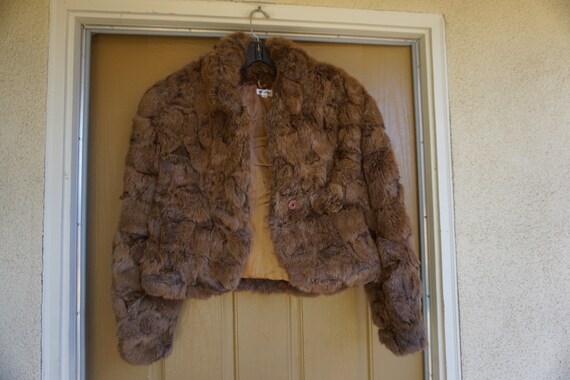 Woman's Fully Lined Soft Brown Rabbit Fur Coat 80s | Etsy