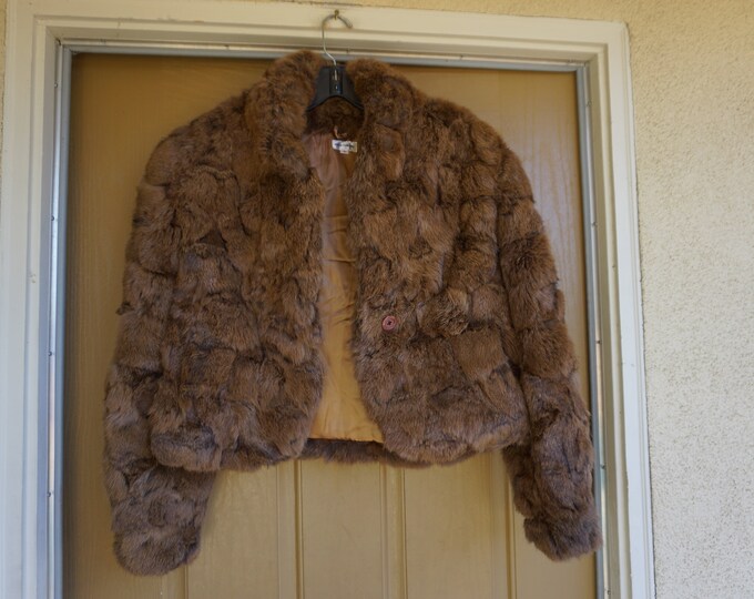 Woman's Fully Lined Soft Brown Rabbit Fur Coat 80s - Etsy