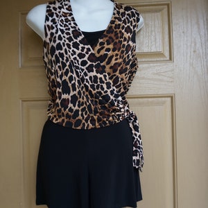 Cache 80s 90s Leopard Cheetah Print Shorts Romper Size Small Cache ...