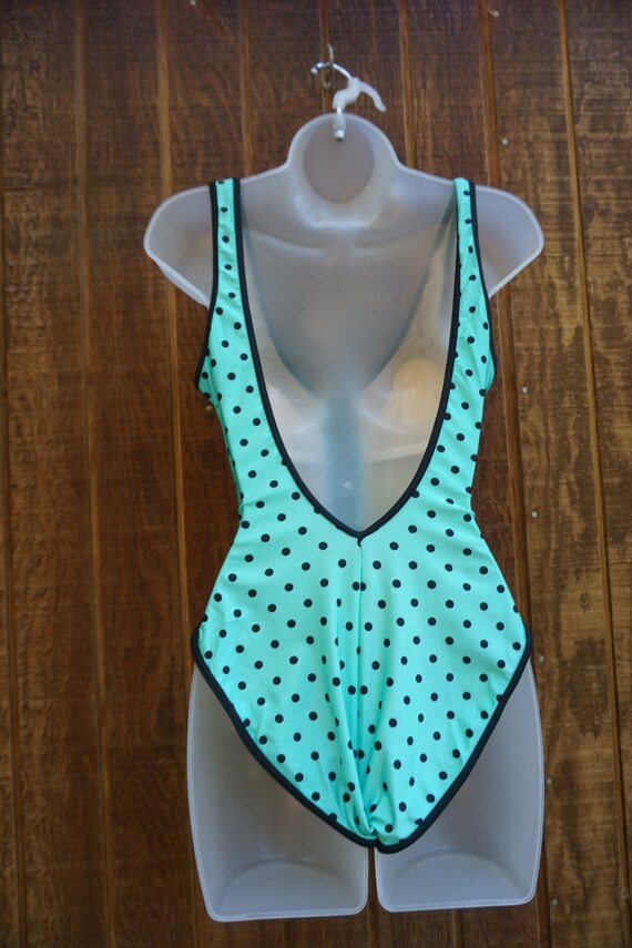 Vintage Polka Dot One Piece Bathing Suit Swim Wear Gem