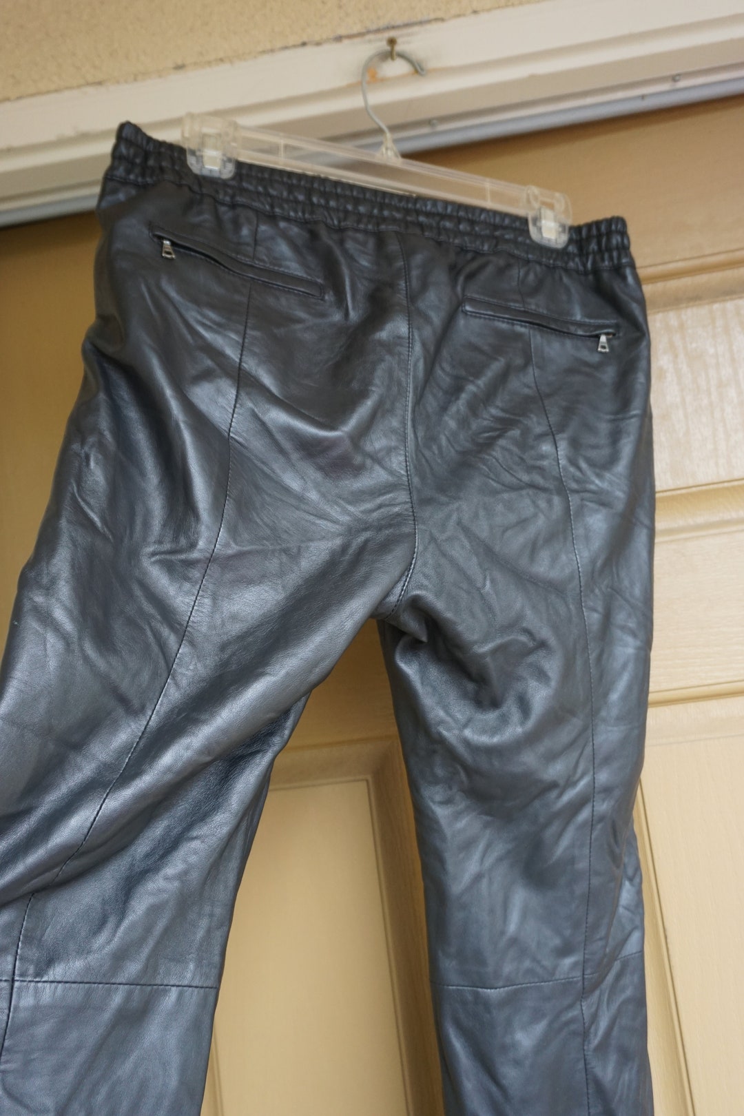 Neil Barrett Ultra Soft Leather Pants 1980s Baggy Sweats Loose Fitting ...