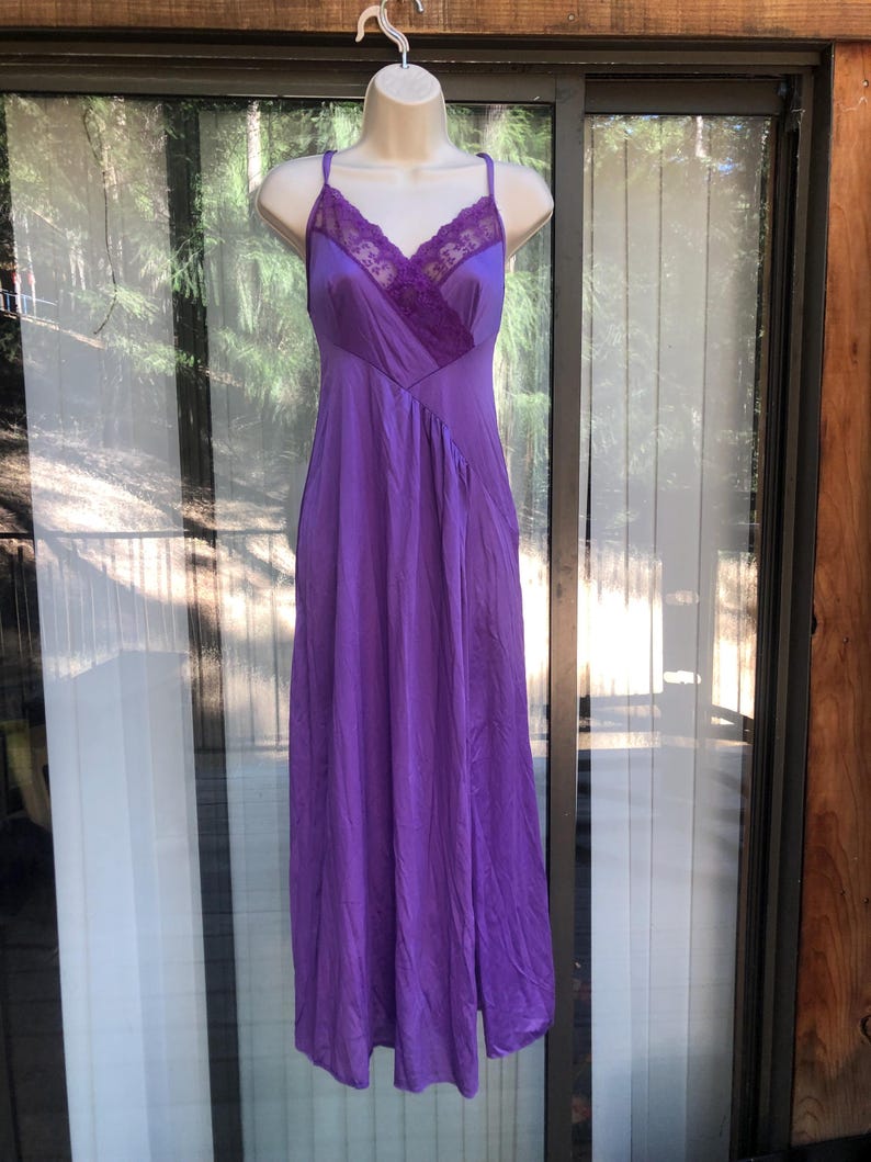 Vintage 1980s 80s Lingerie Nightgown by Undercover Wear Negligee Small ...