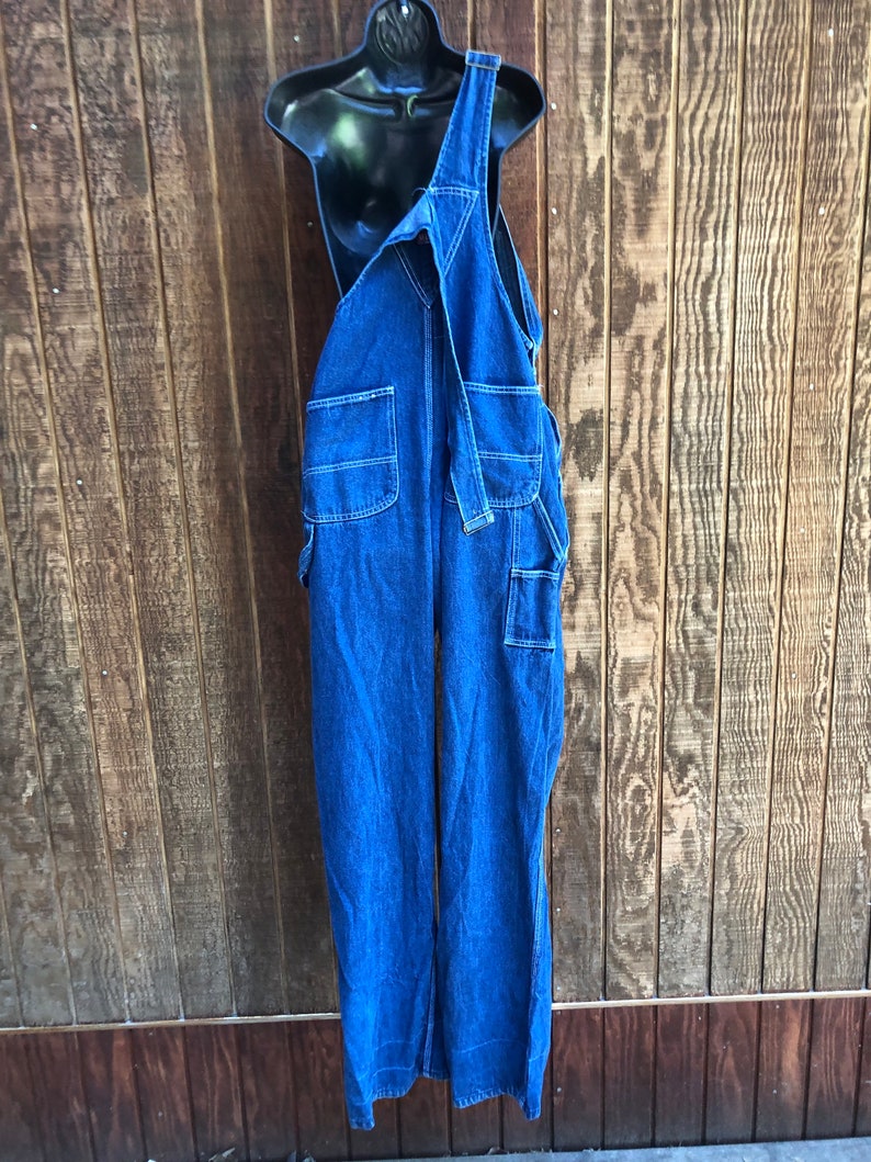 Dark Blue Denim Overalls Size 32 X 35 by USA Works - Etsy