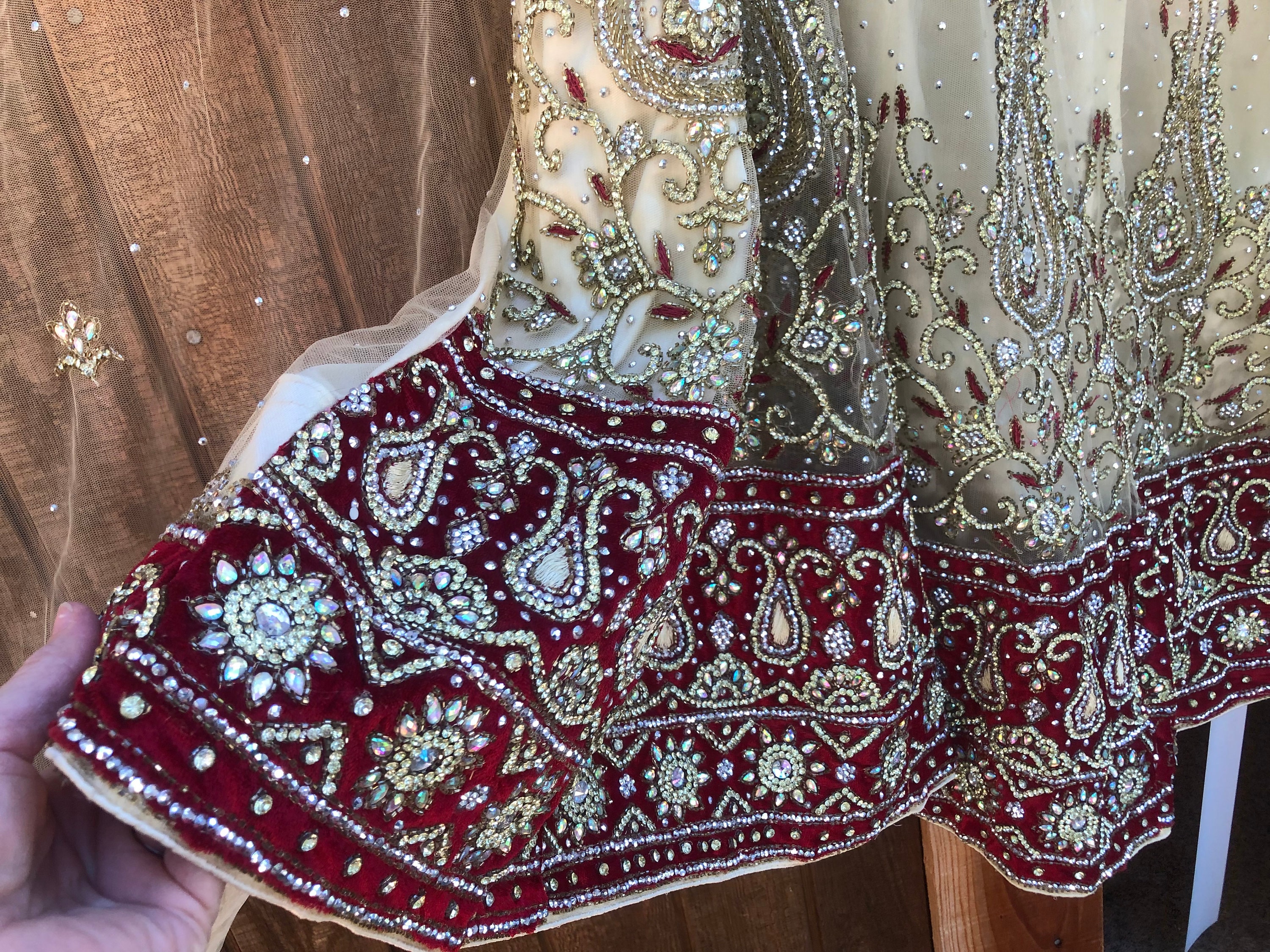 Extra Long Sari Saree and Top Made in India Brown Red Gold XL - Etsy