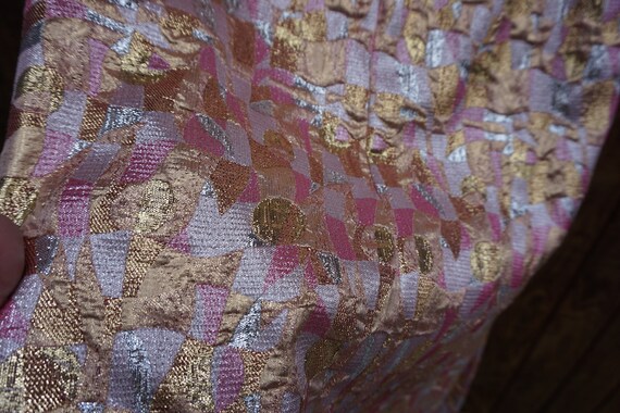 Cheongsam Asian inspired dress shiny metallic pink - Gem