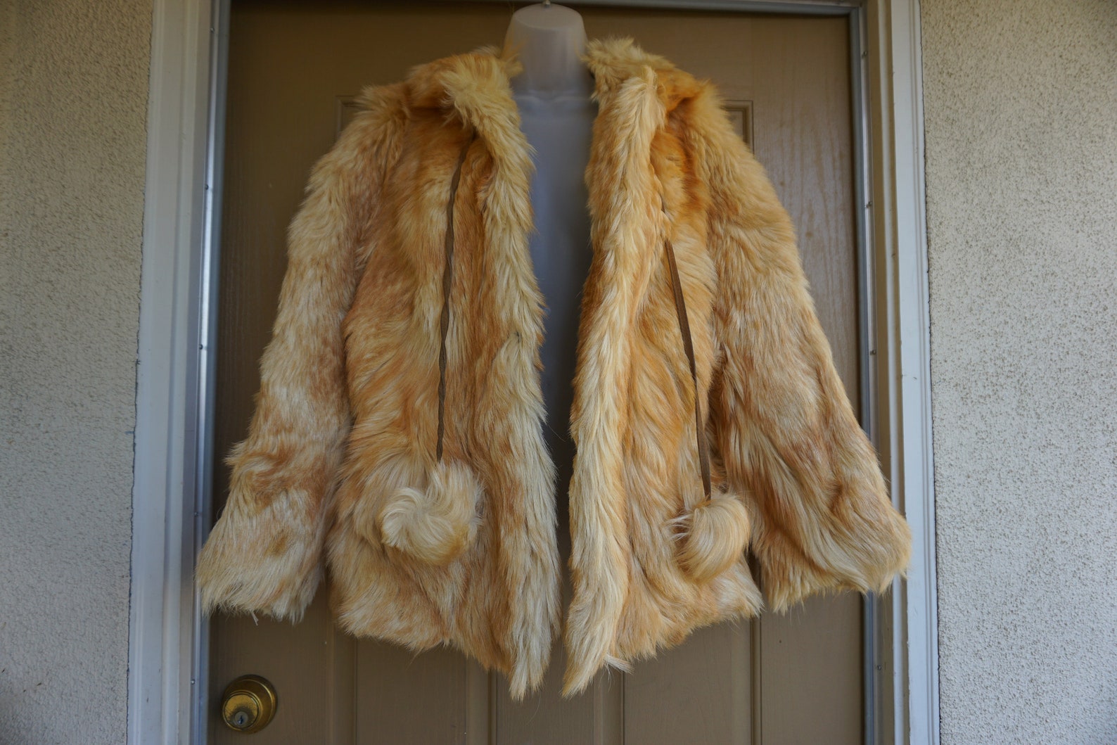 Vtg Vintage Genuine Fur Jacket with pom poms Women's size | Etsy