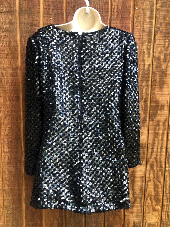 Lucie Ann Designer sparkly Vintage 1990s black sequin… - Gem