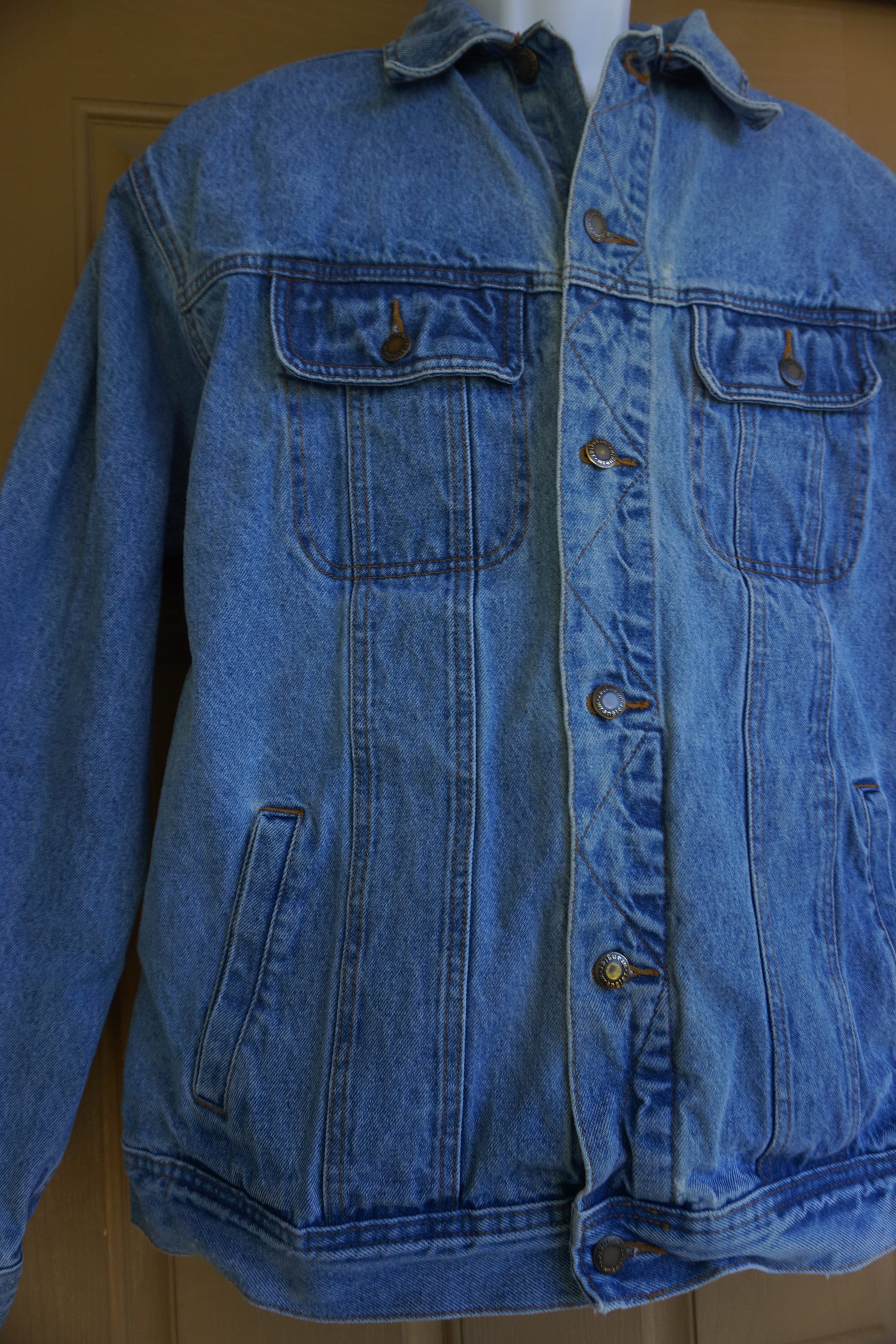 Wrangler 1X Denim Jean Jacket Men's Western Wear Rugged | Etsy