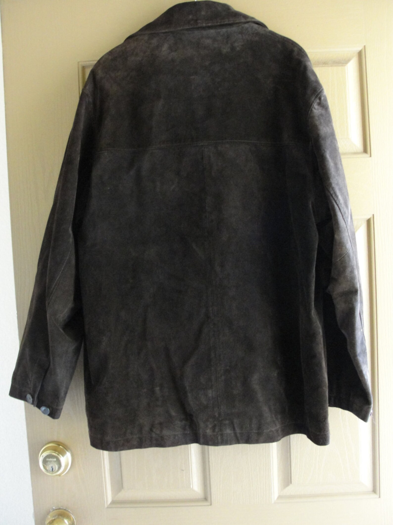 Mens COACH 90s brown suede coat jjacket large size Medium M | Etsy