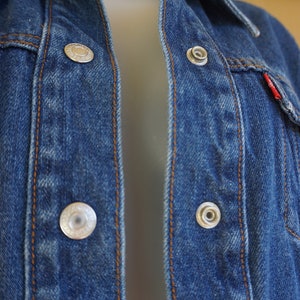 Levis Women's Blue Denim Jacket Jean Dark Snap Front - Etsy