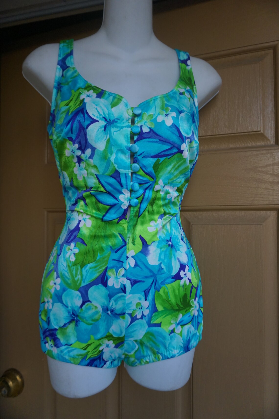 70s Vintage Tropical Bathing / Swim Suit One Piece Swimsuit | Etsy