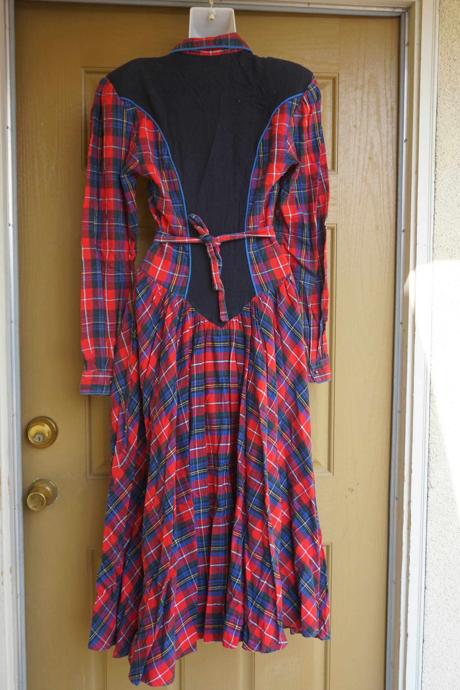 1990s 90s Plaid Dress That Buttons up the Front With Collar | Etsy