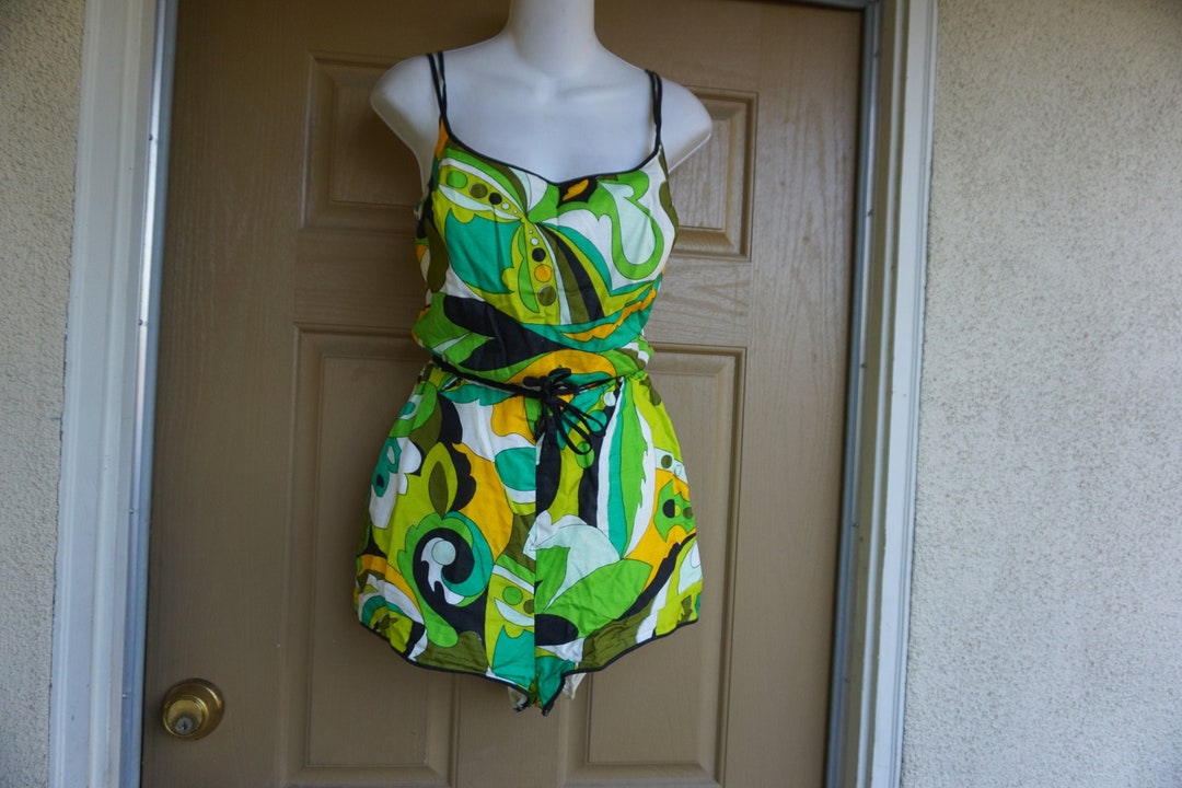 1960s One Piece Bathing Suit Swim Wear Size XL 16 Rockabilly 60s - Etsy