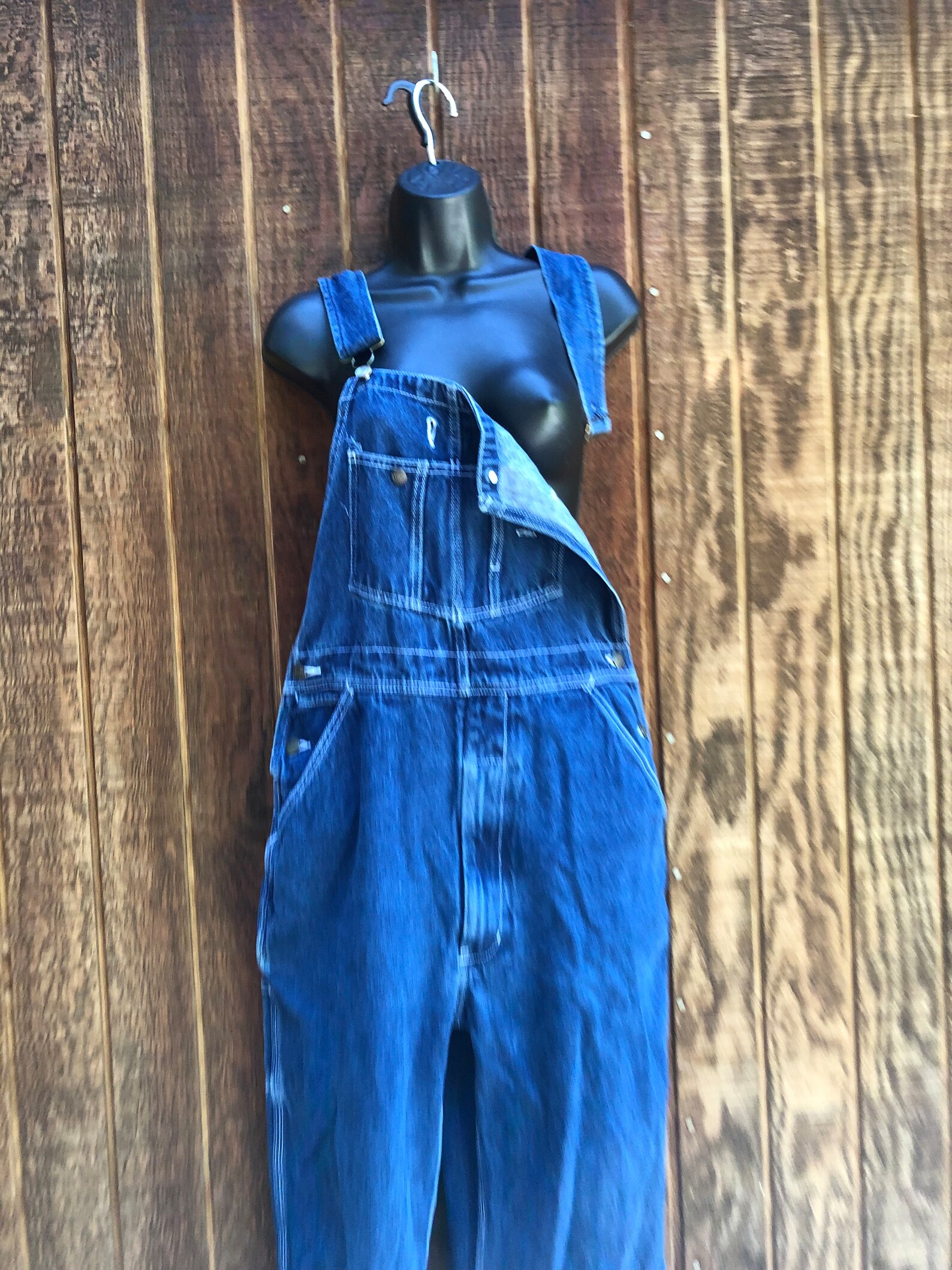 Dark Blue Denim Overalls Size 32 X 35 by USA Works - Etsy