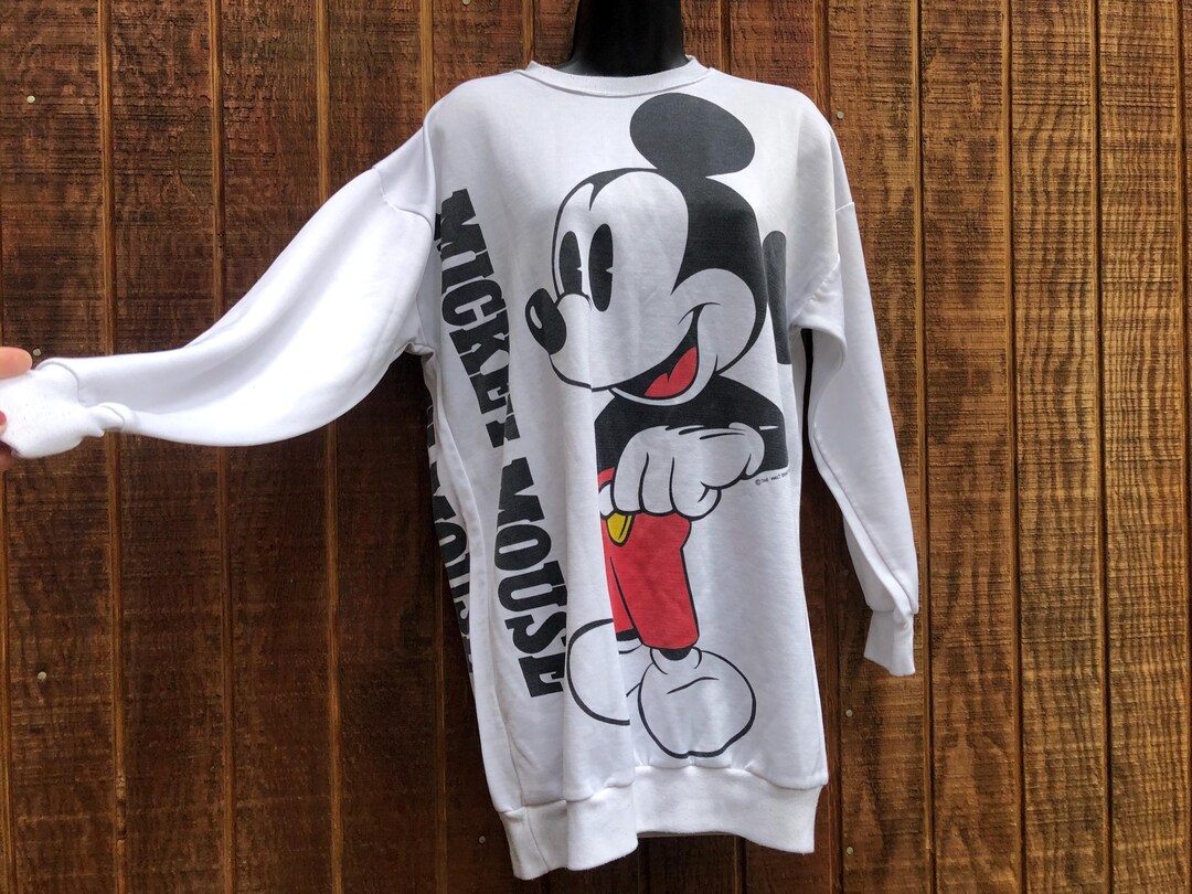 Mickey Mouse Front and Back Sweatshirt Sweater Size Medium to Large - Etsy