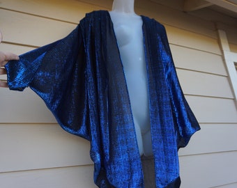 Blue Metallic Jacket | Etsy