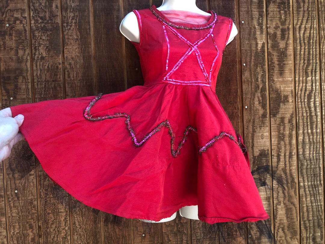 Ultra Small Vintage Cigarette Girl Waitress Red Sexy Ultra Short 1950s ...