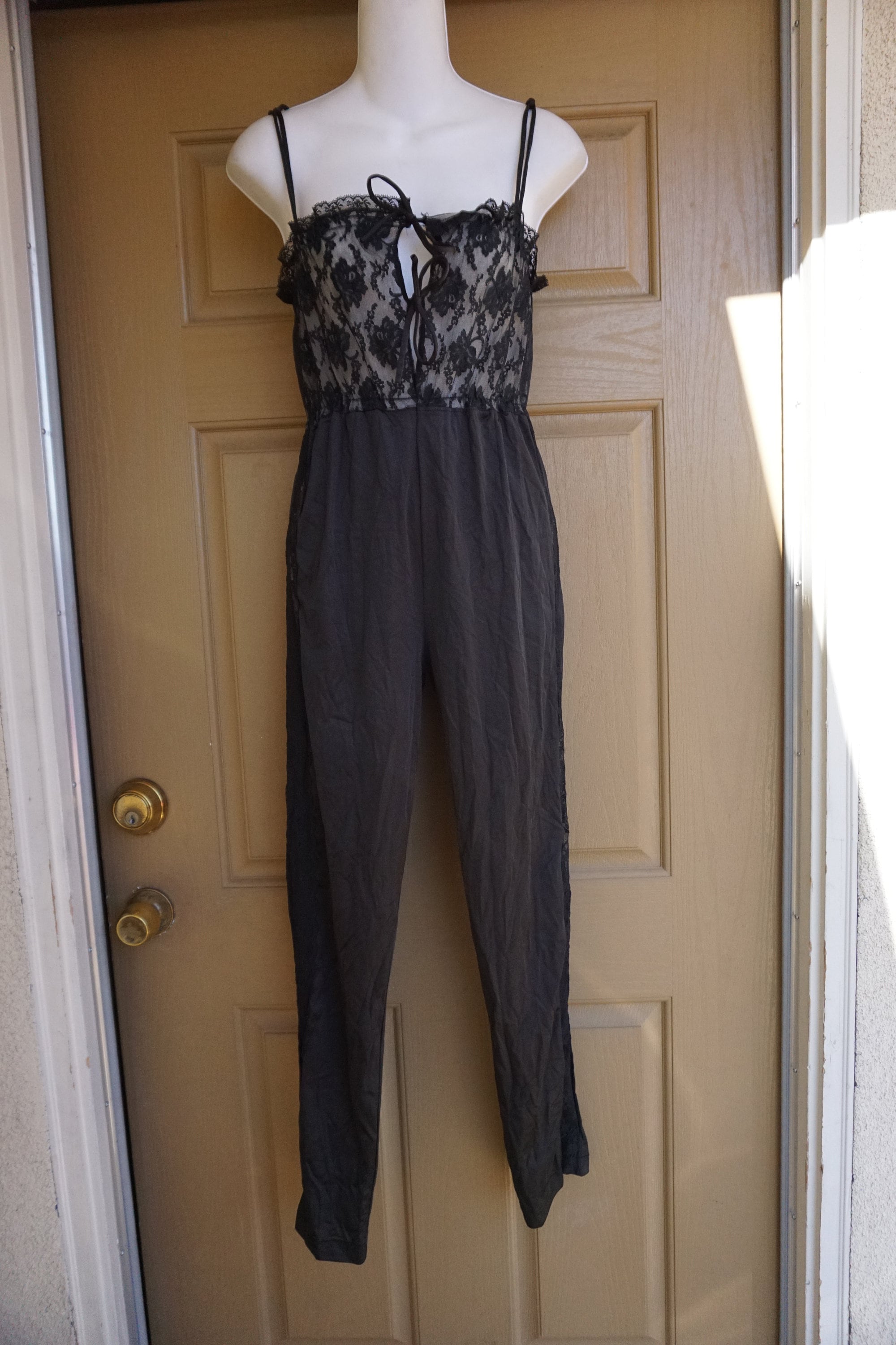 Romper Nighty Nightgown Black Laces Small Romantic Lace Pants | Etsy