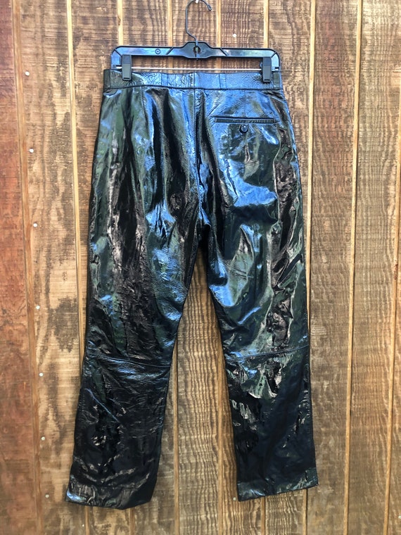 Yves Saint Laurent patent leather pants designer shin… - Gem
