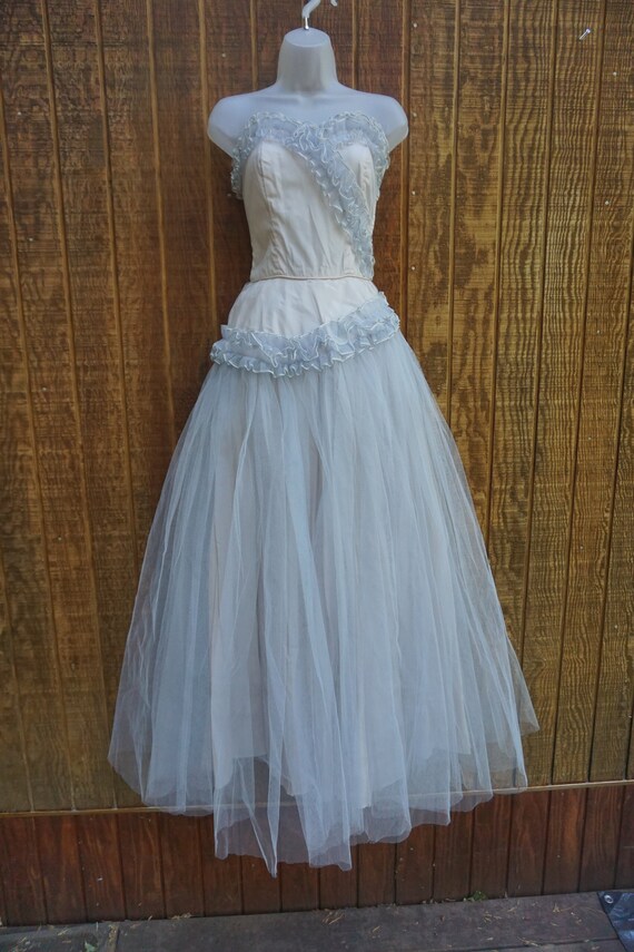 Emma Domb Vintage 1940s 1950s tulle prom dress baby b… - Gem