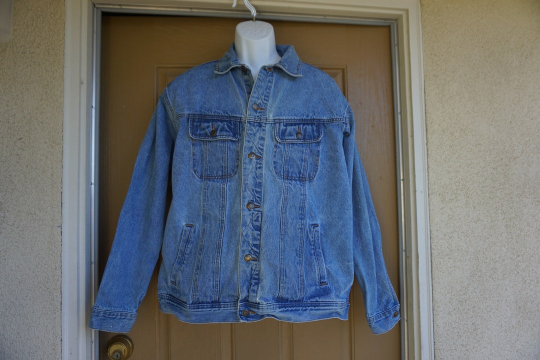 Wrangler 1X Denim Jean Jacket Men's Western Wear Rugged Cowboy - Etsy