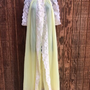 Tosca Bright Yellow Vintage Lingerie Nightgown Negligee Robe Medium ...