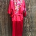 Vintage Floral Embroidered Robe Small Medium Large Asian - Etsy