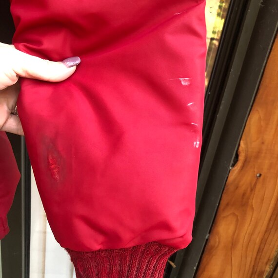 Red Down filled feather jacket coat mens size 44 insu… - Gem