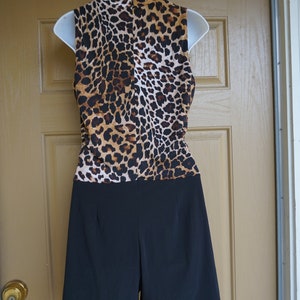 Cache 80s 90s Leopard Cheetah Print Shorts Romper Size Small Cache ...