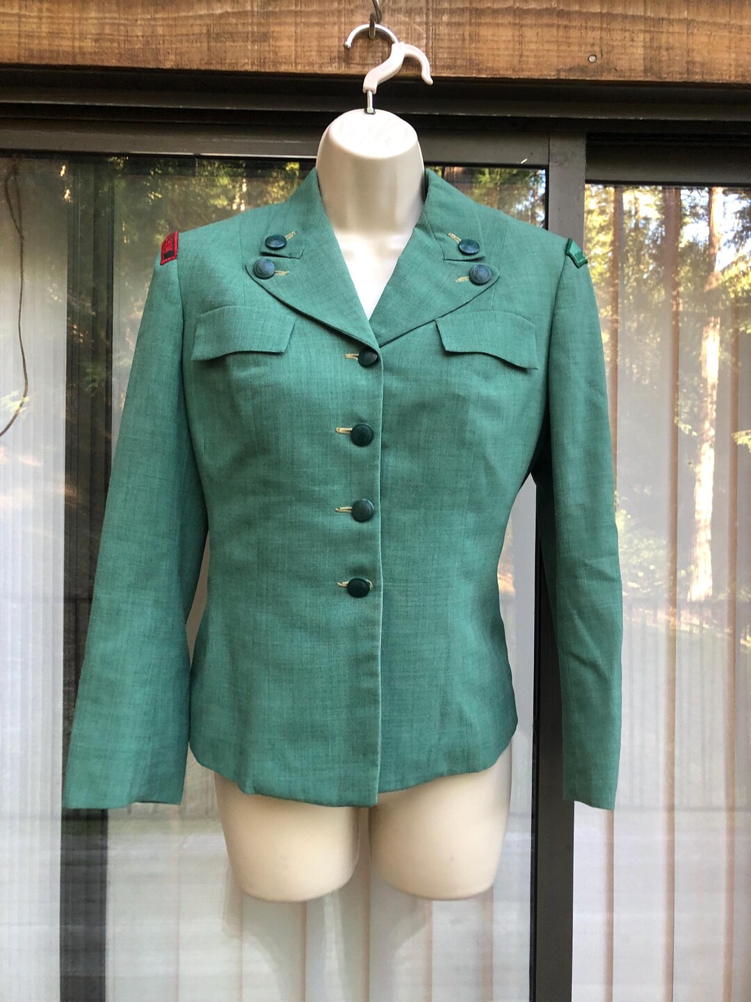 Vintage Girl Scout Troop Leader Uniform Jacket Green Size Medium 50s ...
