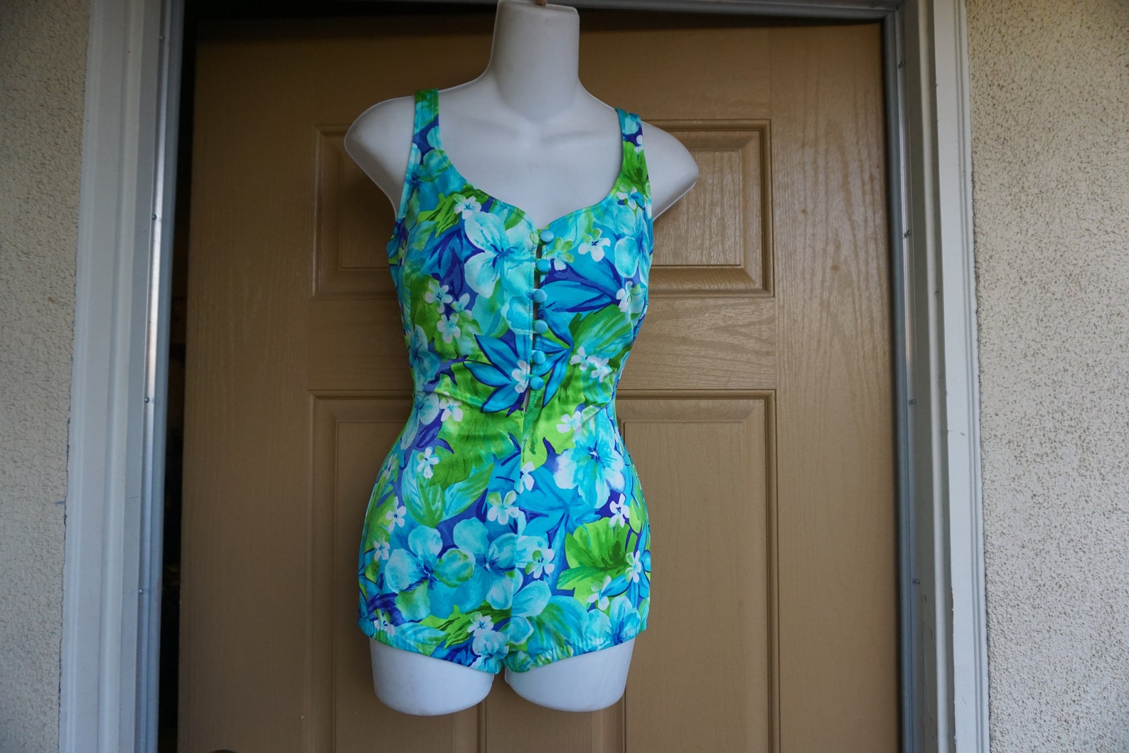 70s Vintage Tropical Bathing / Swim Suit One Piece Swimsuit | Etsy