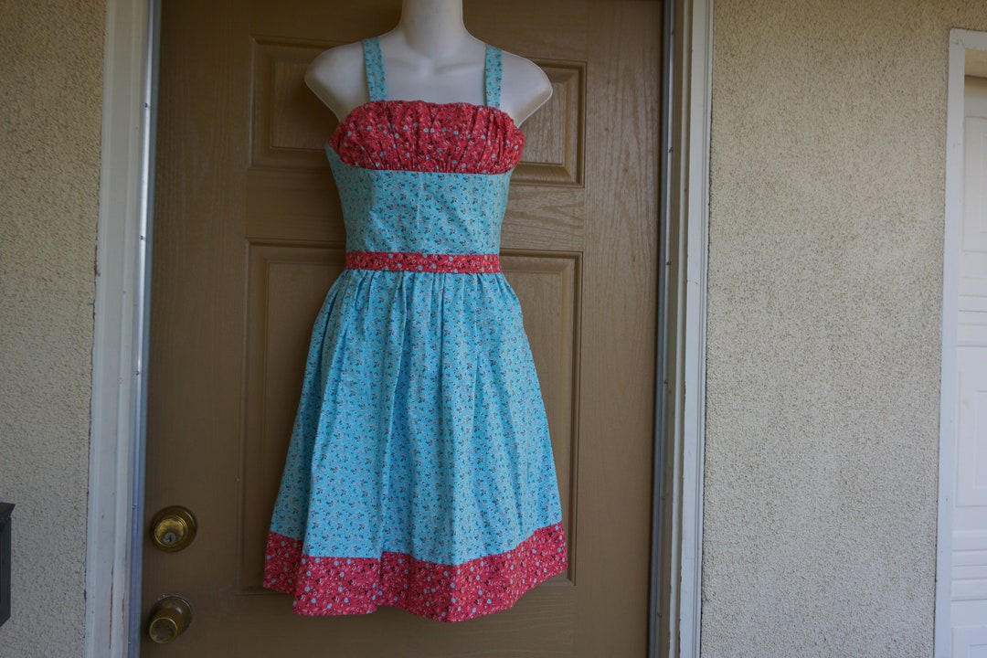 Wench Peasant Dress Sleeveless Hand Made Floral Beer Server Costme - Etsy