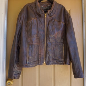 Vintage Leather Jacket Size 52 - Mens - Etsy
