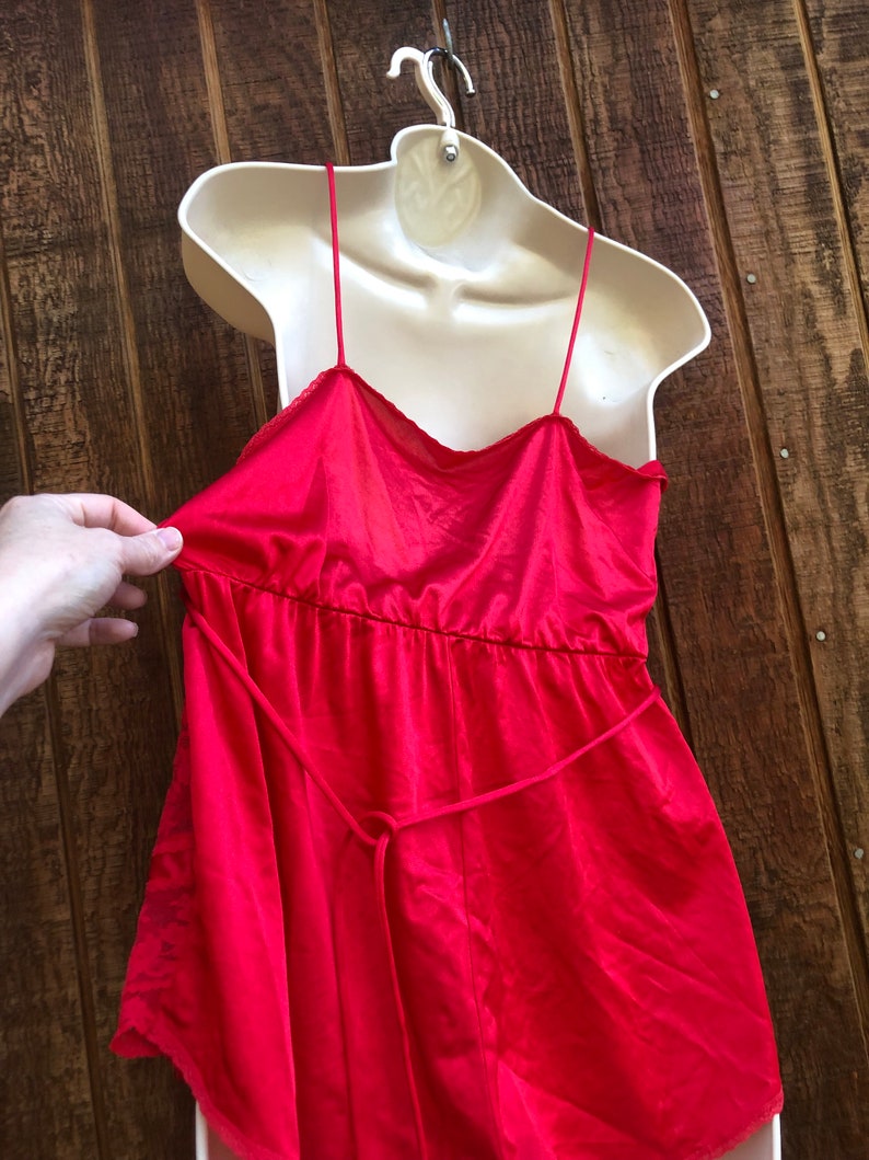 Red Teddy Lingerie Labeled Size Medium - Etsy