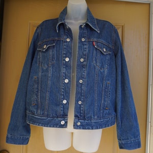 Levis Women's Blue Denim Jacket Jean Dark Snap Front - Etsy